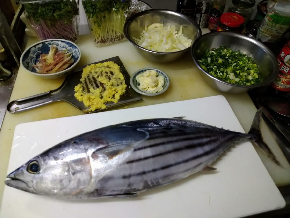 🐟My original recipe Katsuo no tataki Seared bonito slice かつおのたたき ...